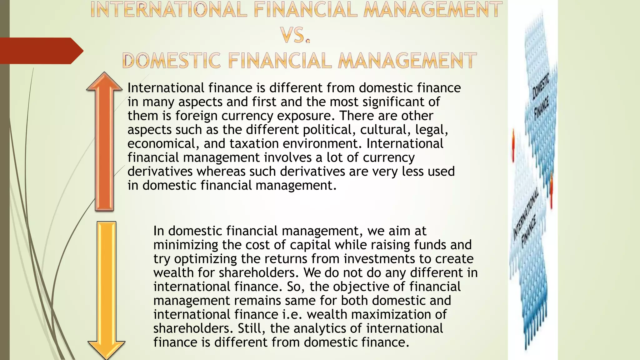 International Financial Management Vs Domestic Financial Management | PPTX