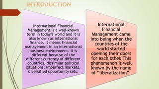 International Financial Management Vs Domestic Financial Management | PPTX