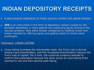 INDIAN FINANCIAL MARKET vs GLOBAL FINANCIAL MARKET | PPT