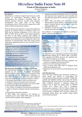 Trends Of Microinsurance In India | PDF
