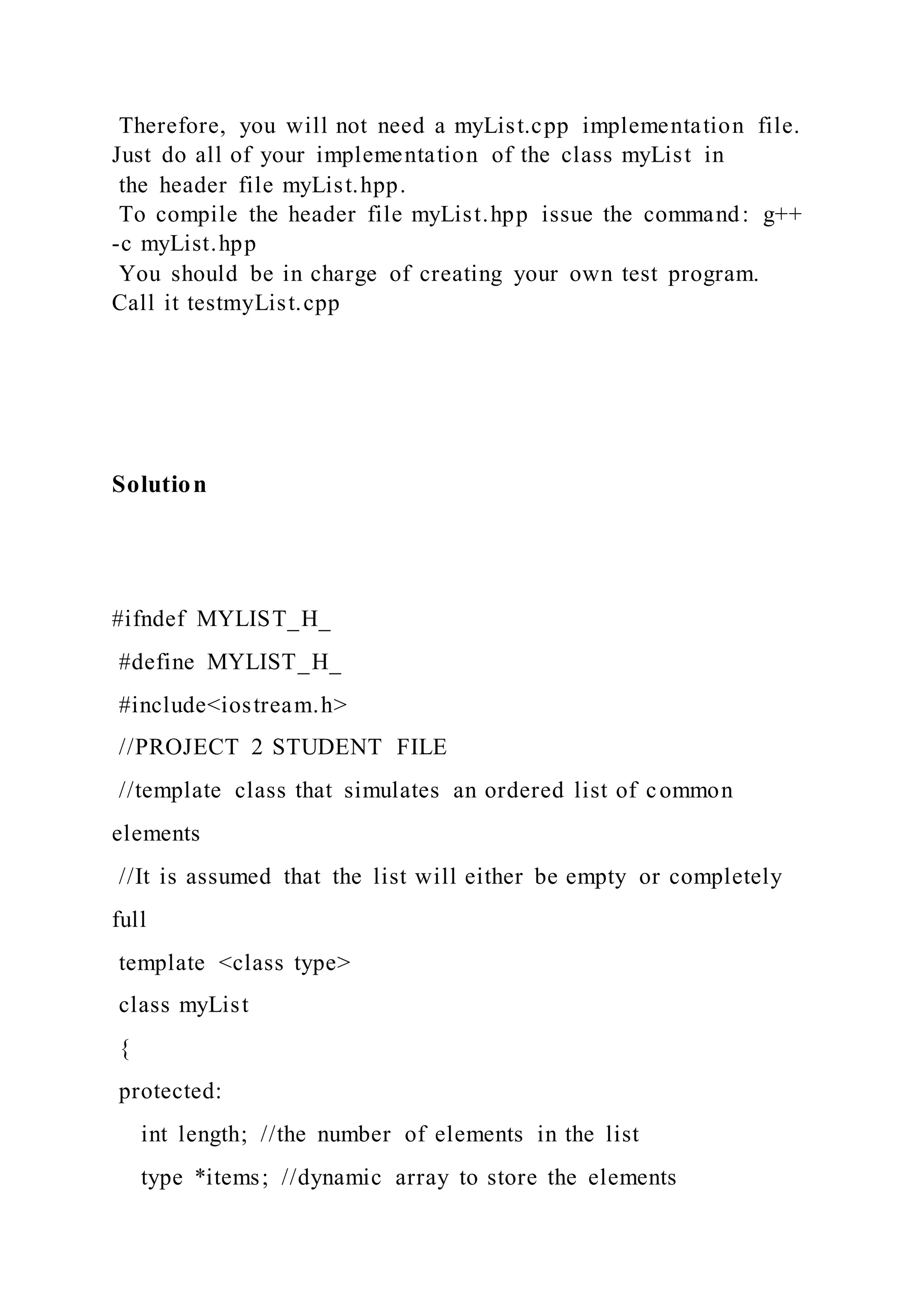 #ifndef MYLIST_H_ #define MYLIST_H_#includeiostream #include.docx