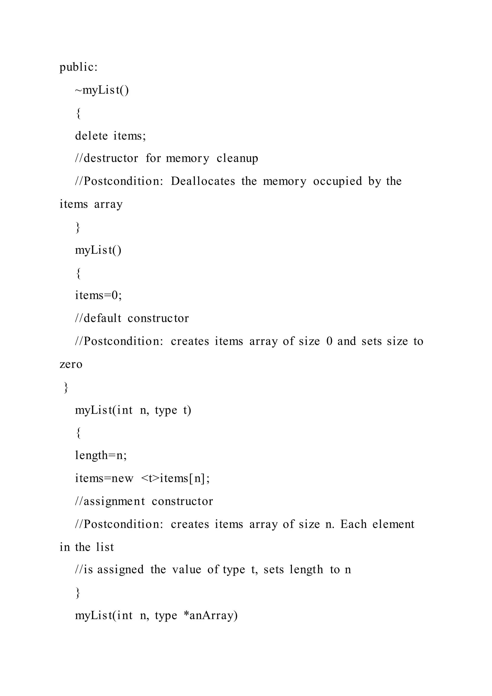 #ifndef MYLIST_H_ #define MYLIST_H_#includeiostream #include.docx