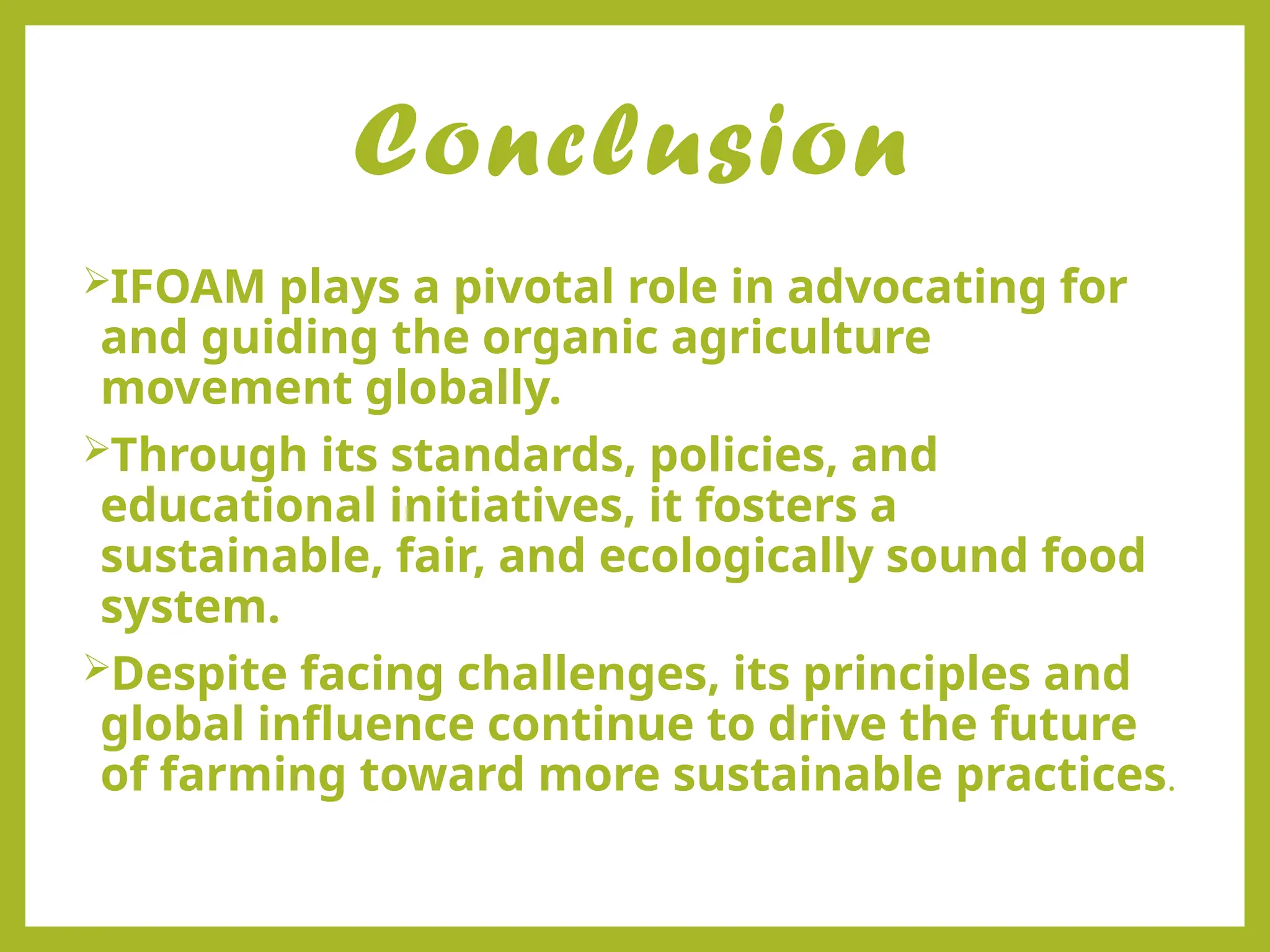 International Federation of Organic Agriculture Movement | PPTX