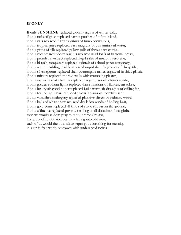If Only | PDF