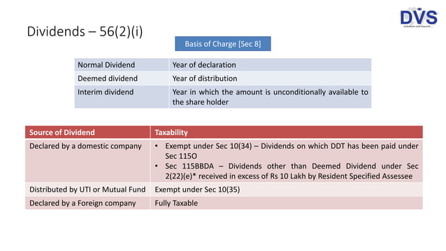 Understanding Income-tax – Income From Other Sources | PPTX | Stocks ...