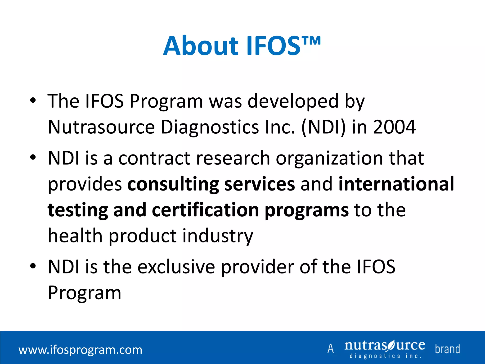 The International Fish Oil Standards (IFOS) Program: An Overview | PPTX