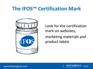 The International Fish Oil Standards (IFOS) Program: An Overview | PPTX