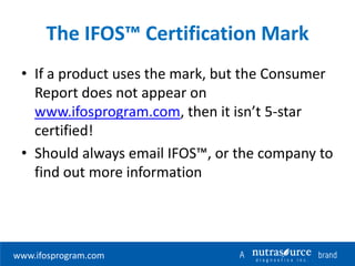The International Fish Oil Standards (IFOS) Program: An Overview | PPTX