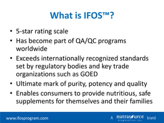 The International Fish Oil Standards (IFOS) Program: An Overview | PPTX