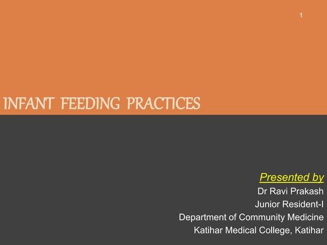 Infant Feeding Practices | PPTX | Pregnancy | Reproductive Health