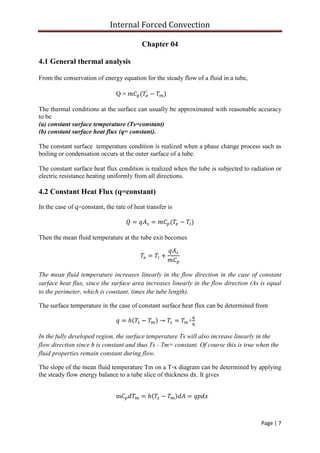 Internal Forced Convection | PDF | Physics | Science