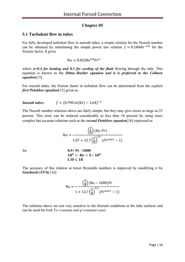 Internal Forced Convection | PDF | Physics | Science