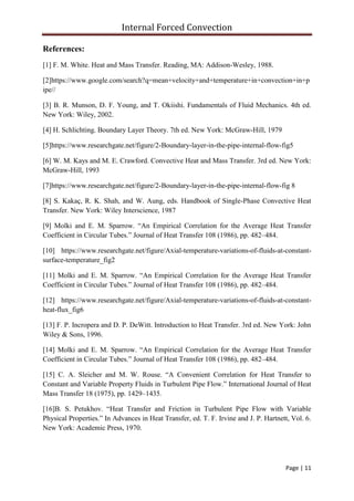 Internal Forced Convection | PDF | Physics | Science