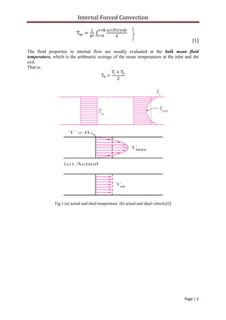 Internal Forced Convection | PDF
