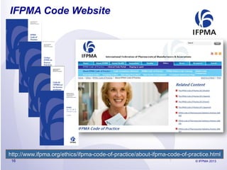 IFPMA Code of Practice 2012 | PDF