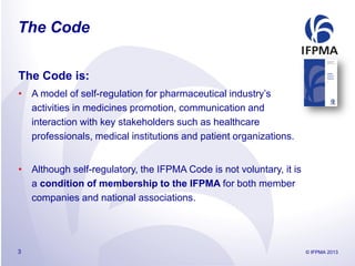 IFPMA Code of Practice 2012 | PDF
