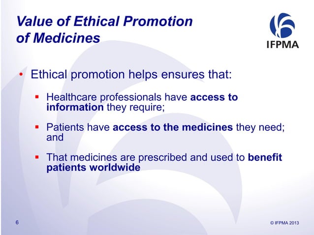 IFPMA Code of Practice 2012 | PDF