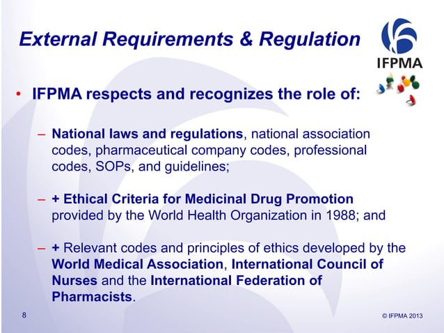 IFPMA Code of Practice 2012 | PDF