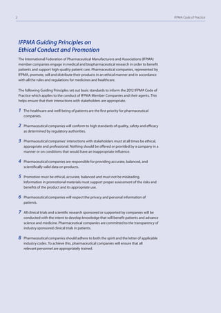 Ifpma code of_practice_2012 | PDF