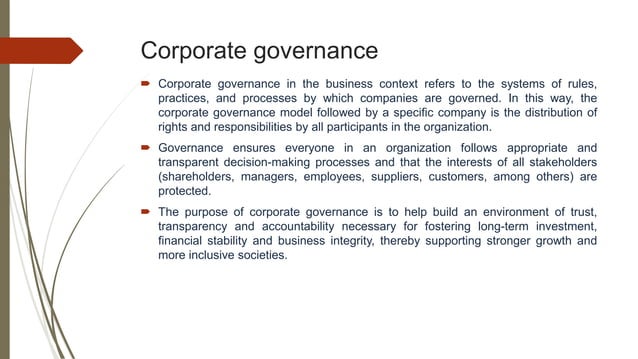 Corporate Governance and Ethical Business Strategy | PPT