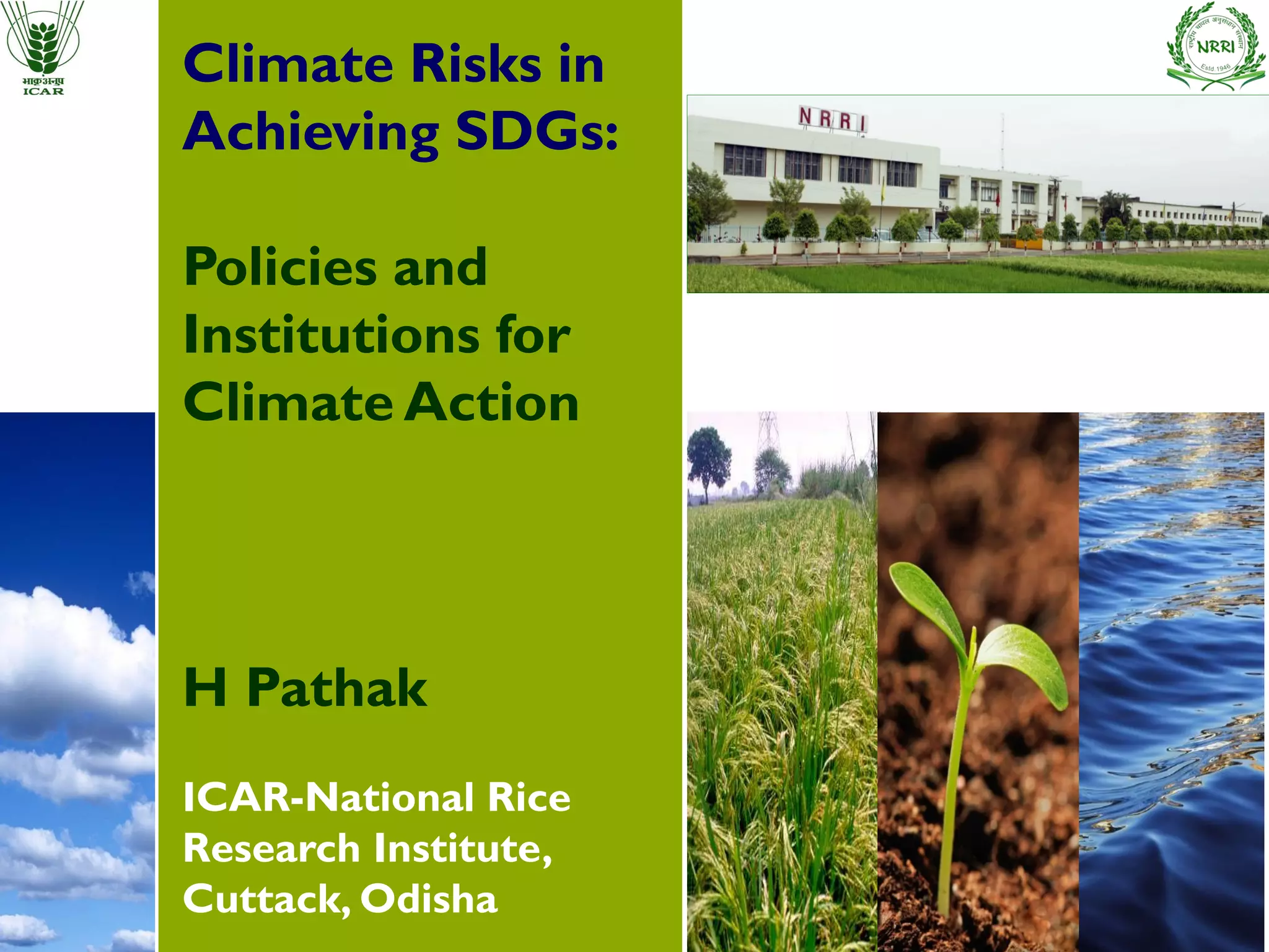IFPRI-TAAS-ICAR- Climate Risks in achieving SDG's: Policies and ...