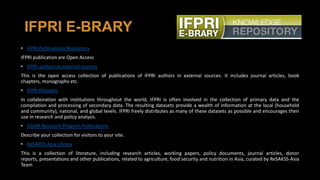 IFPRI KNOWLEDGE PRODUCTS | PPTX