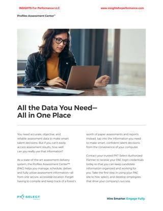 PXT Select Assessment Center - Virtual Assessment Management | PDF