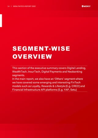 India FinTech Report 2020 - 2nd edition, Executive Summary | PDF