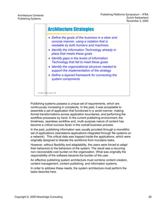 Architecture Centered Publishing Systems | PDF