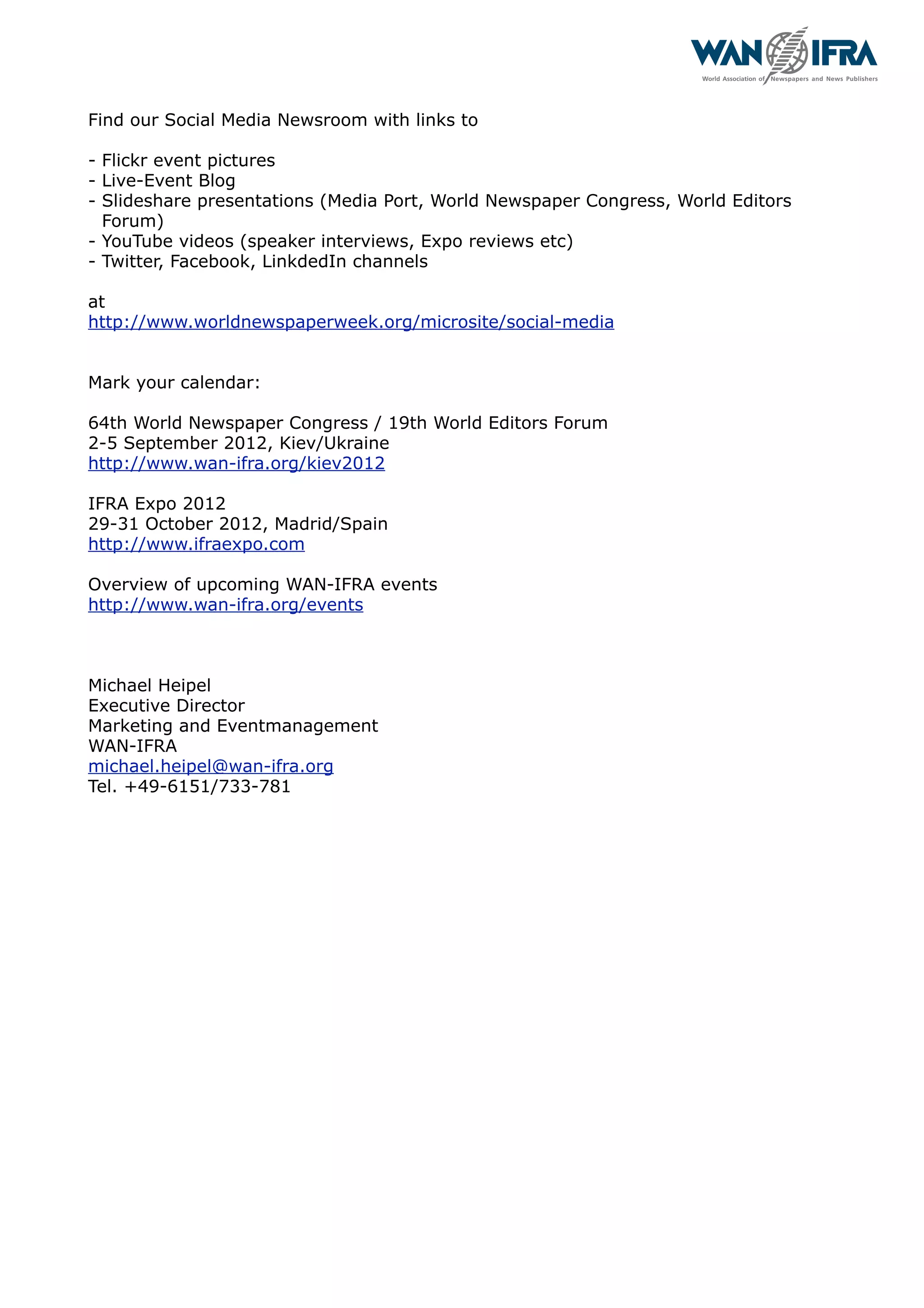 IFRA Expo 2011: Visitor and exhibitor analysis | PDF