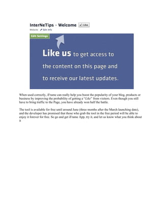 I frame app guide | PDF