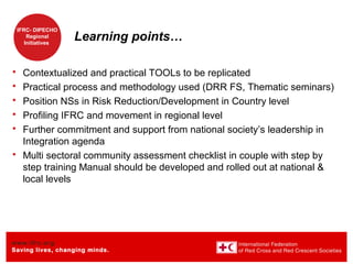 Ifrc dipecho 123 and next steps by ha for upload | PPT