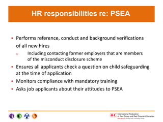 IFRC's PSEA policy | PPTX