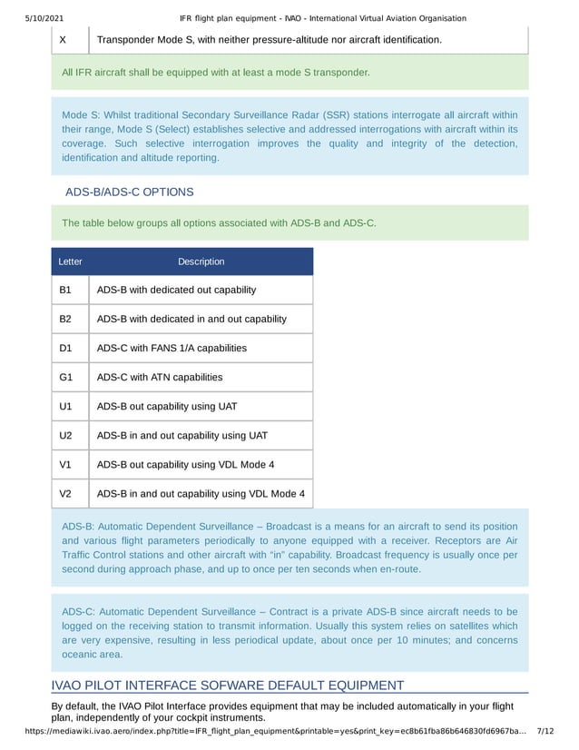 IFR flight plan equipment.pdf | Air Travel | Travel Type