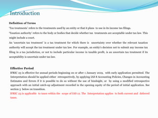 Ifric 23 | PPTX