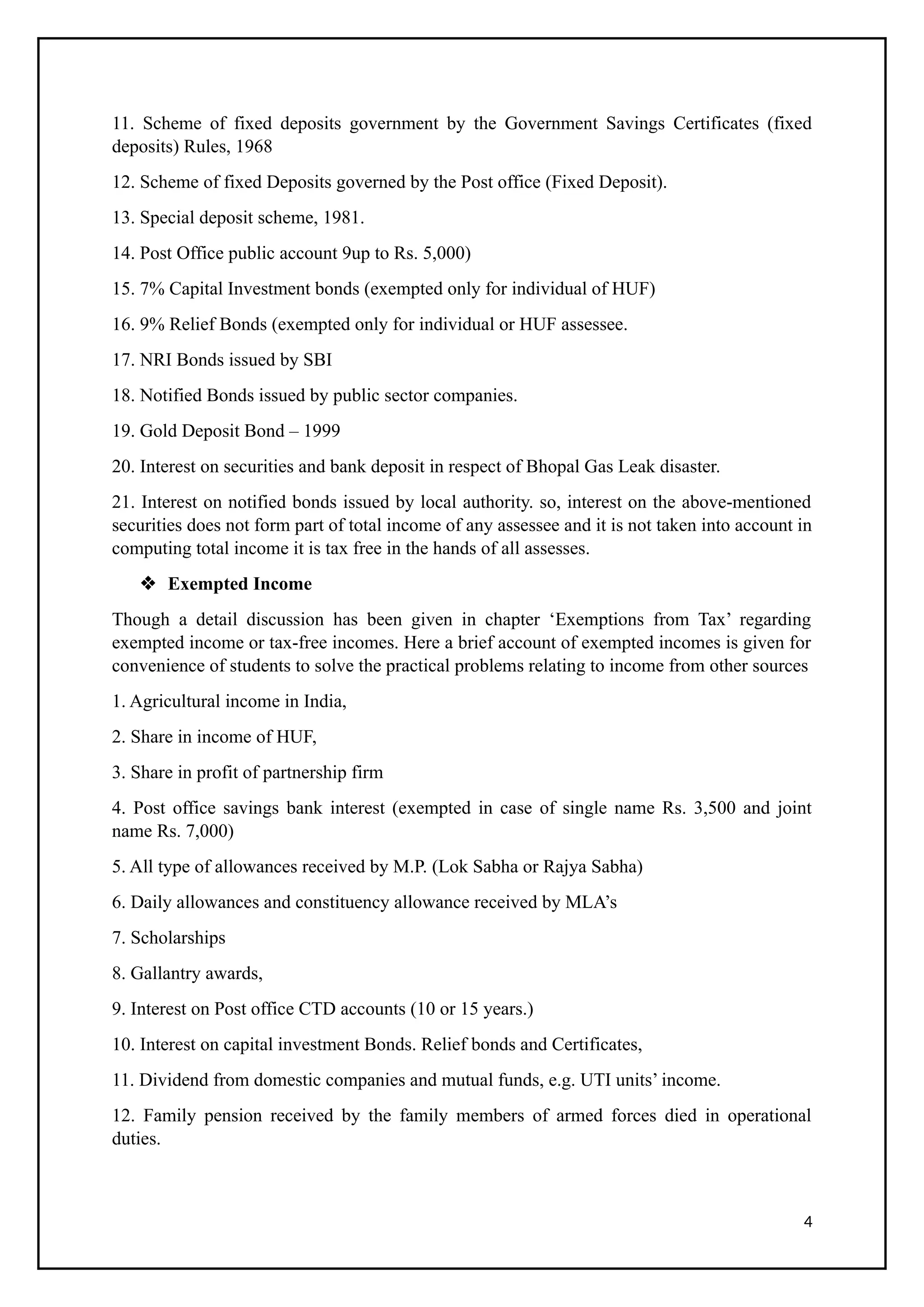 INCOME FROM OTHER SOURCES PROFORMA of Income Tax.docx