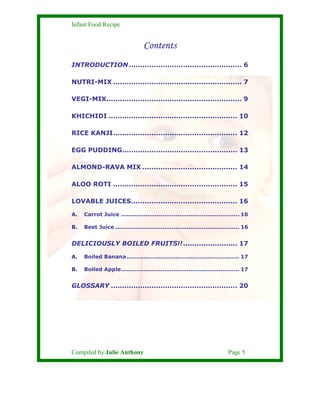 Infant Food Recipes | PDF