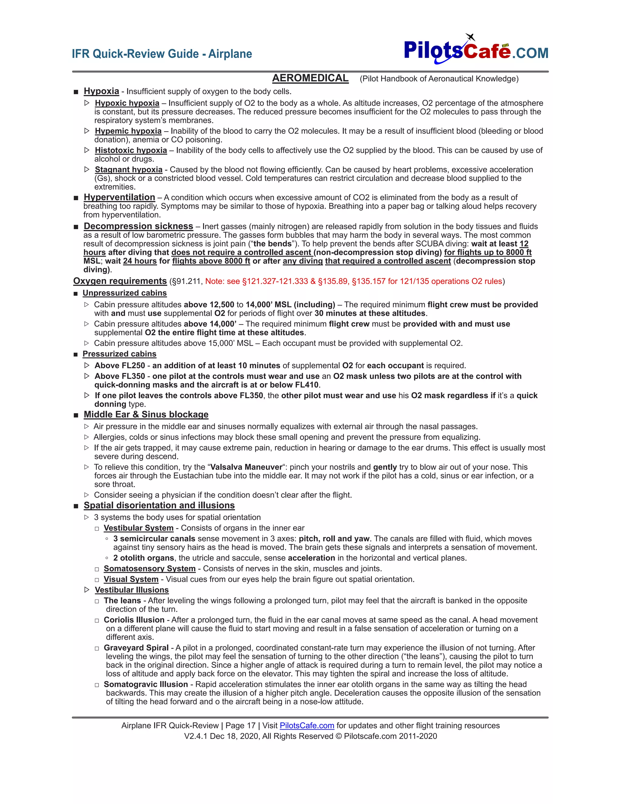 Ifr quick reviewsheets pilot cafe | PDF