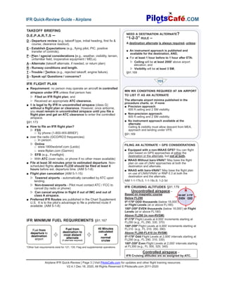 Ifr quick reviewsheets pilot cafe | PDF