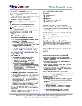 Ifr quick reviewsheets pilot cafe | PDF