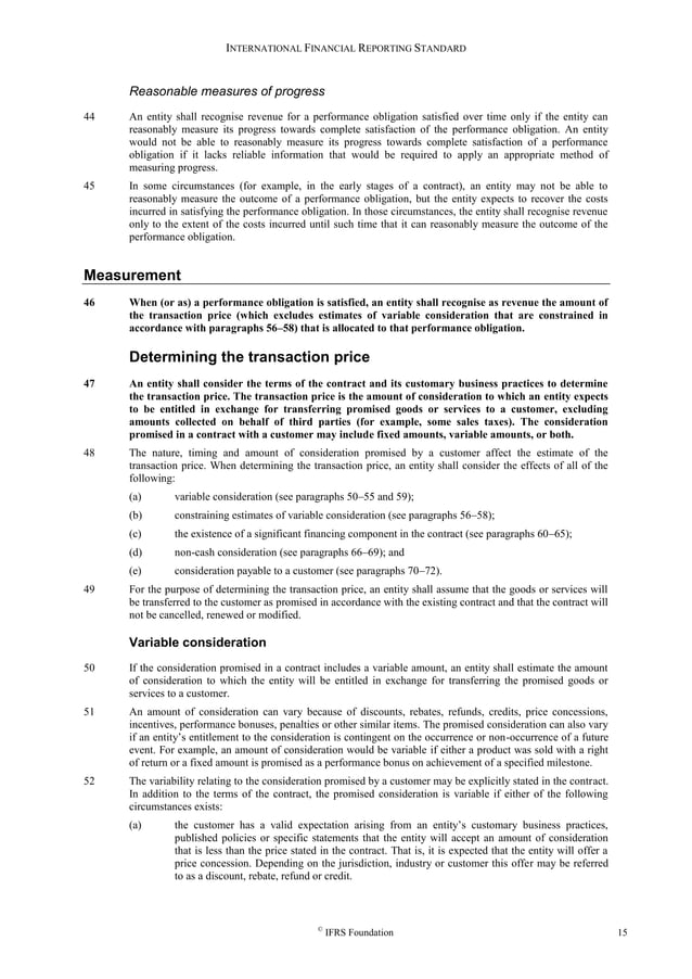 IFRS- 15 with illustrative examples | PDF