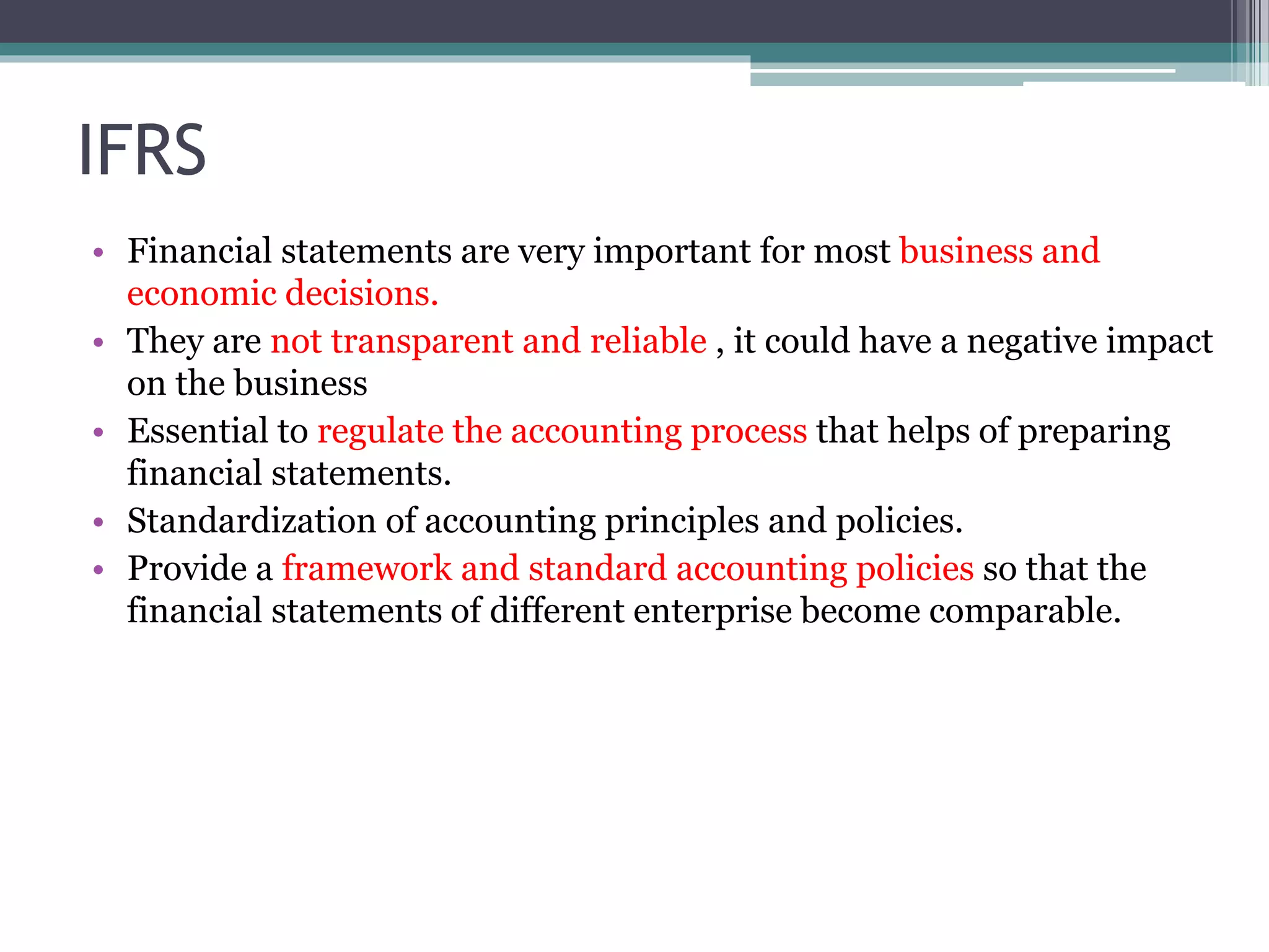 International Financial Reporting Standards | PPT
