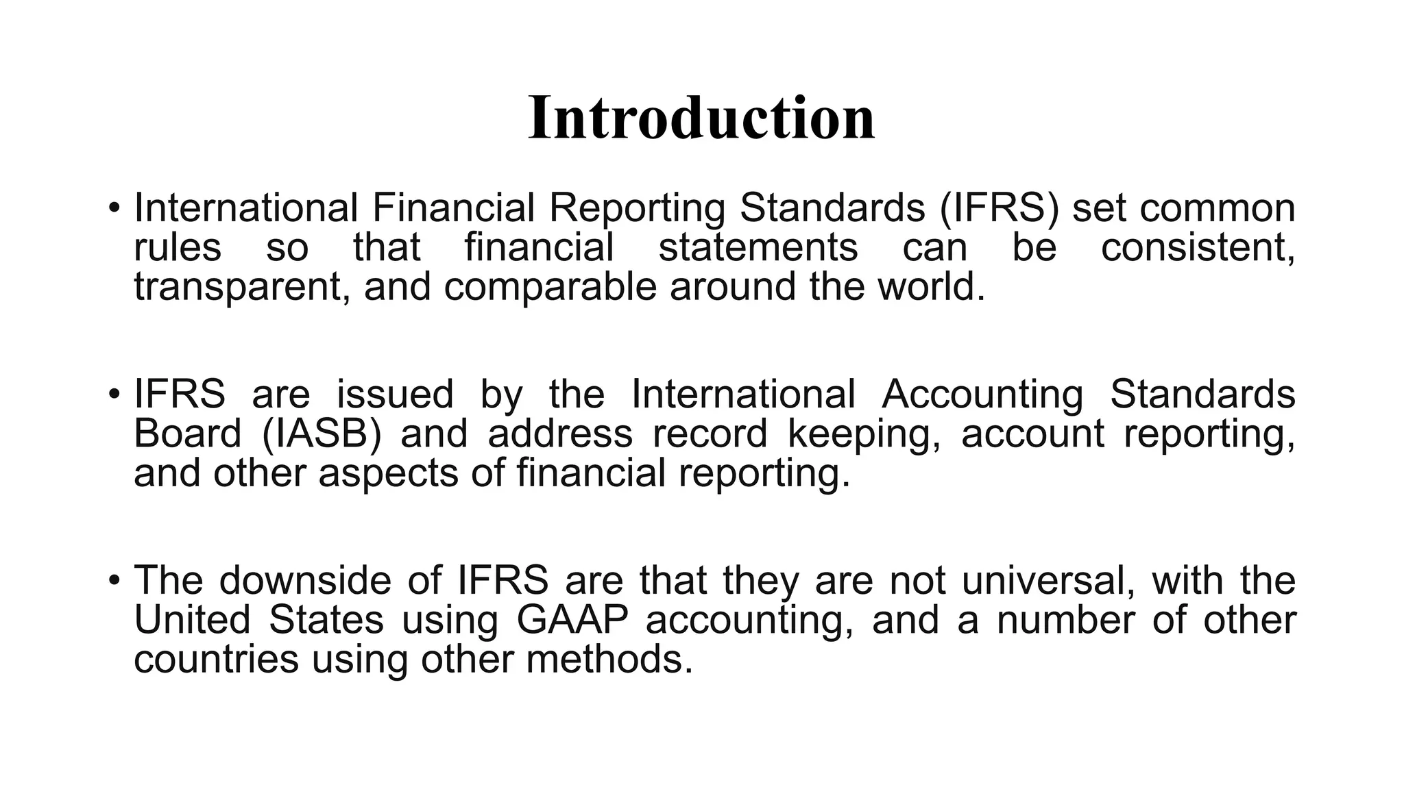 International Financial Reporting Standard (IFRS) | PPTX