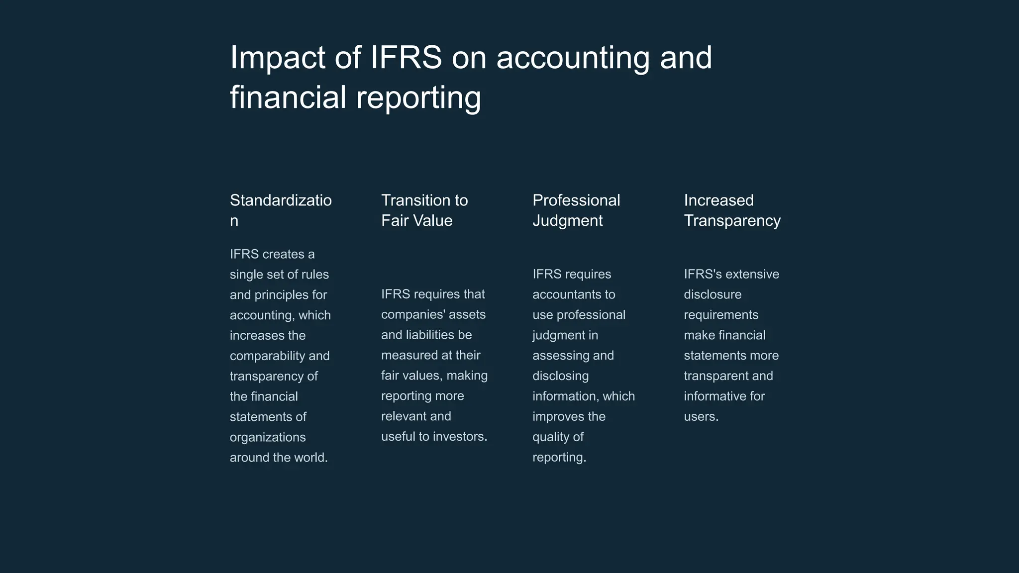 Ifrs presentation for history and finance | PPTX