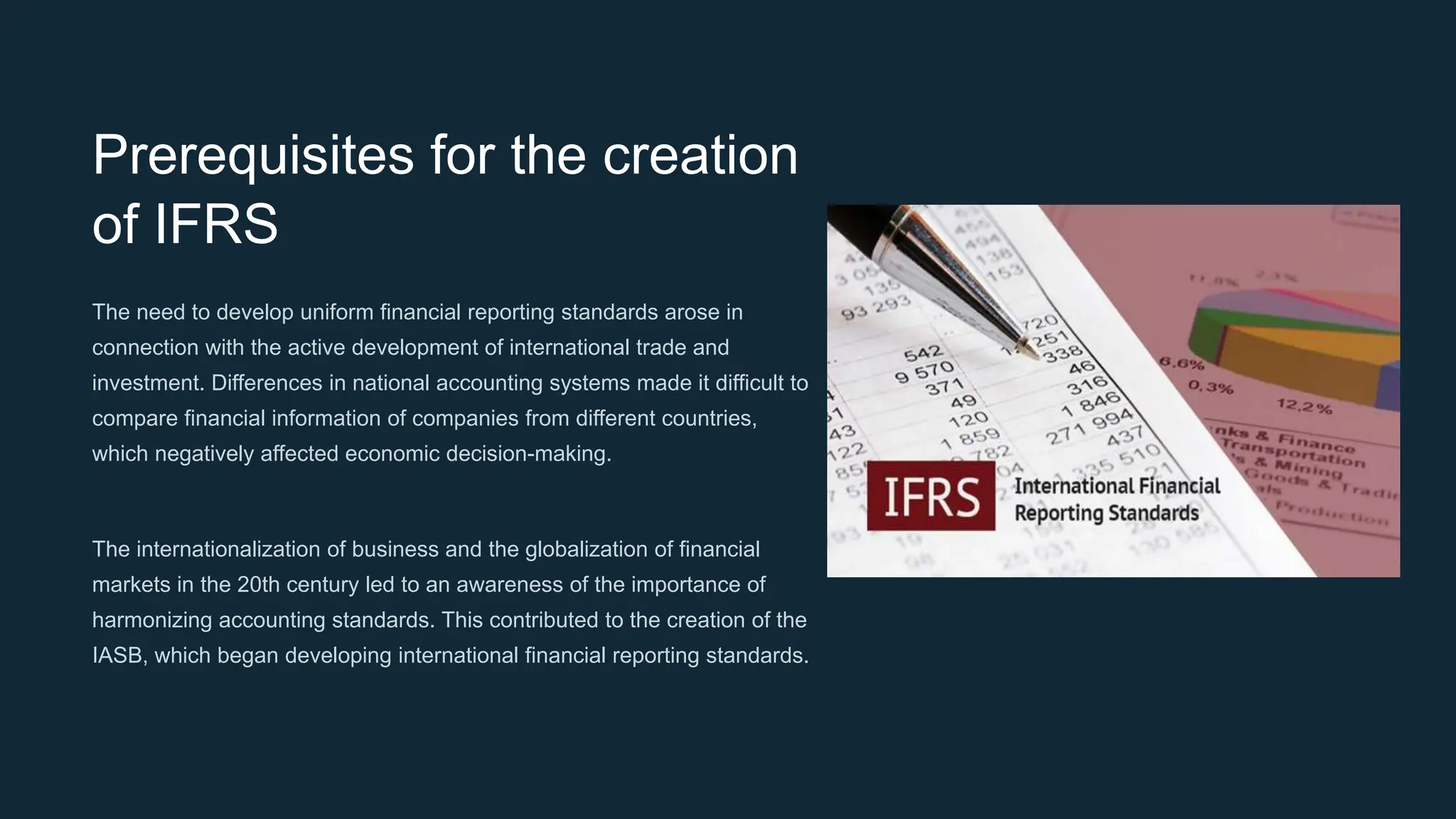 Ifrs presentation for history and finance | PPTX