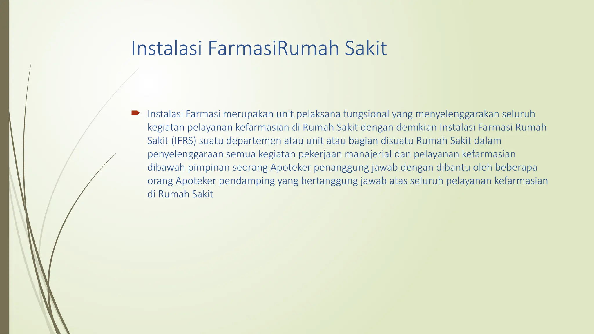 INSTALASI FARMASI RUMAH SAKIT YANG ADA DI INDONESIA | PPTX