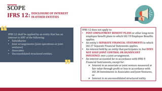 IFRS 12 disclosure of interest in other entities | PPTX
