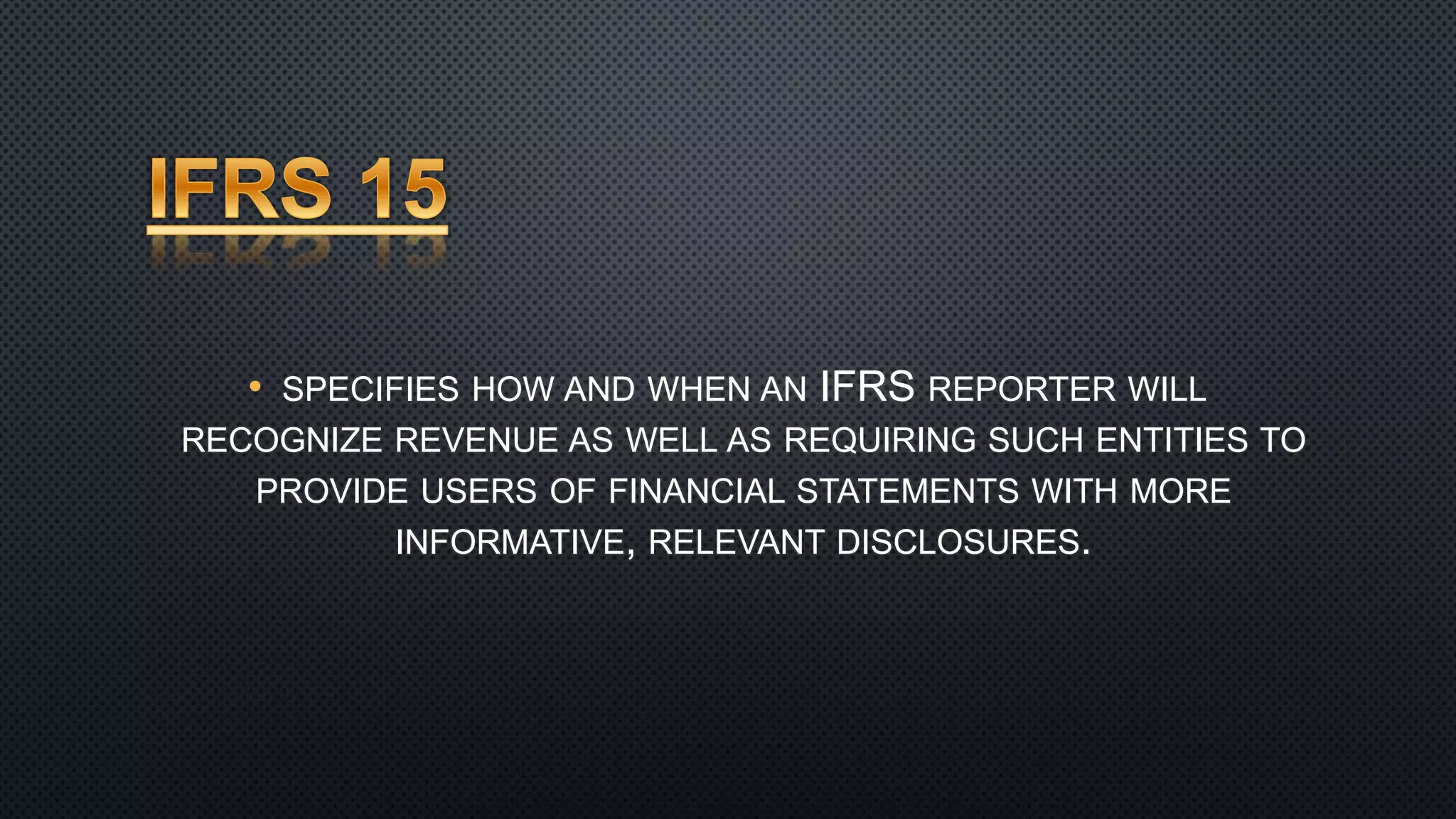 Ifrs 15 and ias 18 | PPTX