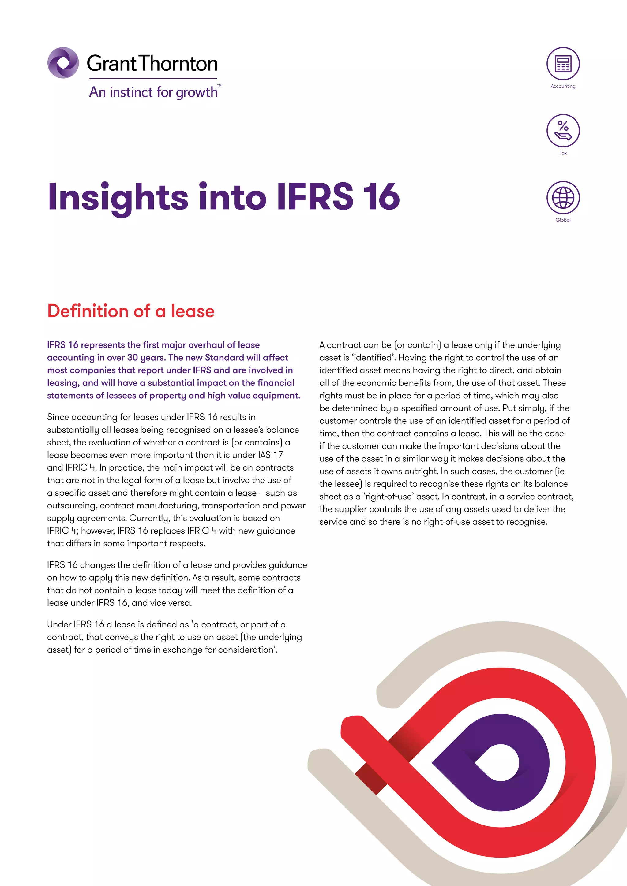 Ifrs16 definition of a lease | PDF