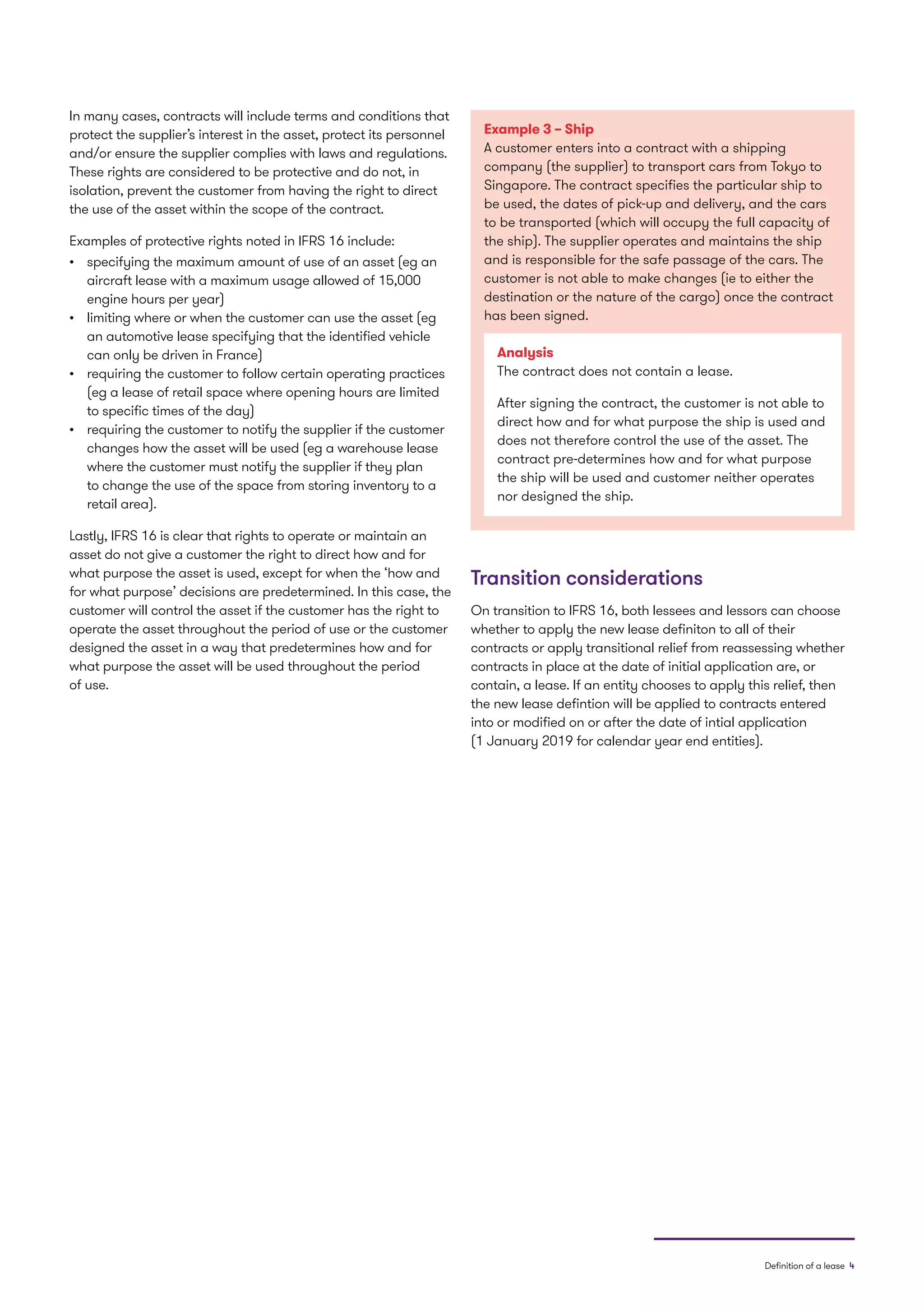 Ifrs16 definition of a lease | PDF